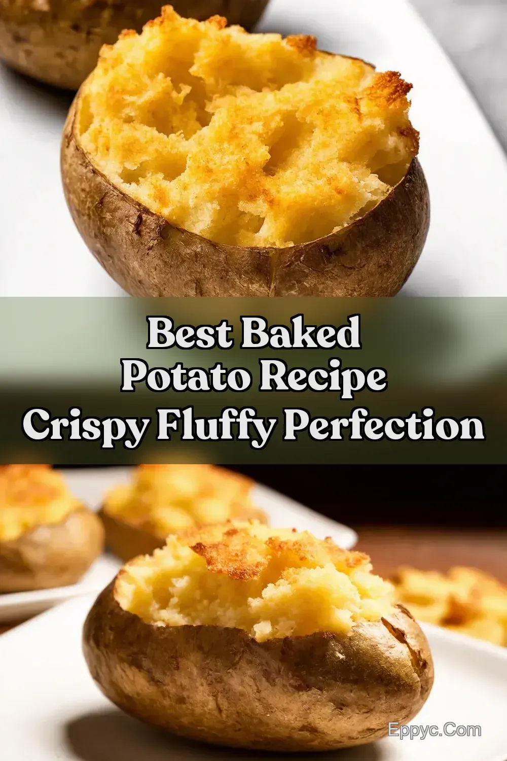 Best Baked Potato EVER Crispy Skin Fluffy Inside - EPPYC