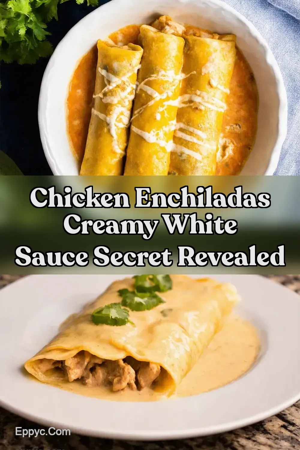 Creamy Dreamy Chicken Enchiladas with White Sauce Recipe